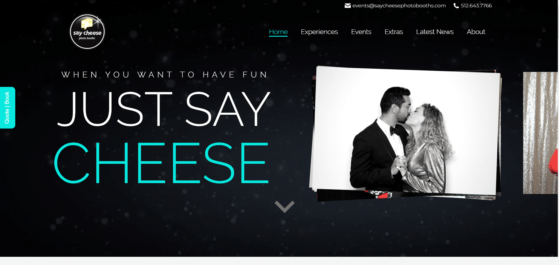 Say Cheese Photo Booths Website Launch - Surf Your Name